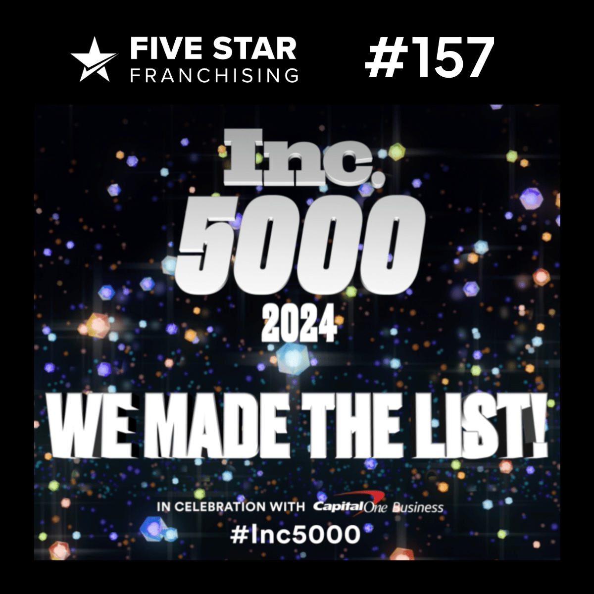 Five Star Franchising Ranks #157 on Inc. 5000 List
